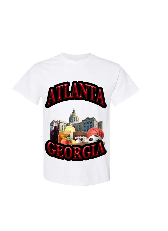 Atlanta, Georgia city theme graphic T-shirt Unisex Adult 100% Heavy ...
