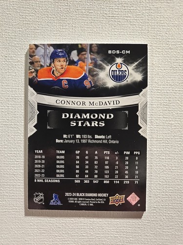 2023 Upper Deck Black Diamond CONNOR MCDAVID Diamond Stars /299 | eBay