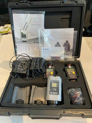 2 Used TSI Quest Edge 5 Personal Noise Dosimeters, Calibrator and ...