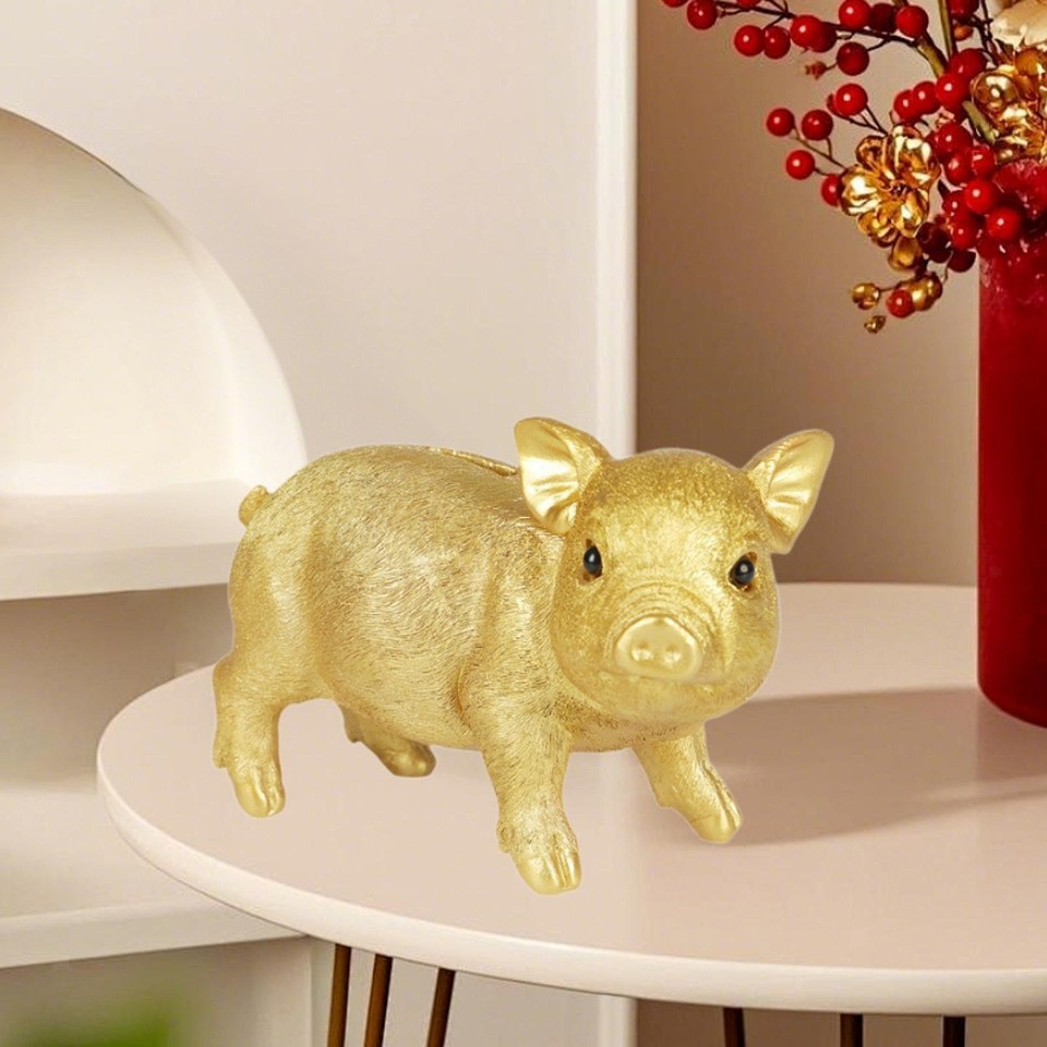 Pig Piggy Bank Lucky Collection Cute for New Year Festival Table ...