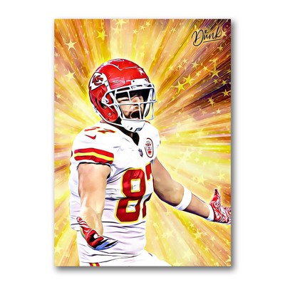 Travis Kelce Xplosive Sketch Card Limited 03/10 Dr. Dunk Signed Art | eBay