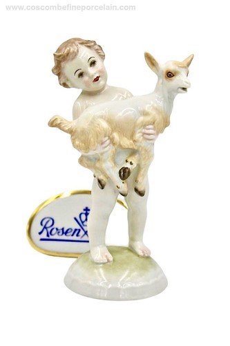 RARE 1933 Art Deco Rosenthal German porcelain figurine Comrades goat ...
