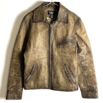 RRL RALPH LAUREN Leather Sports Jacket Size XS Men's | eBay