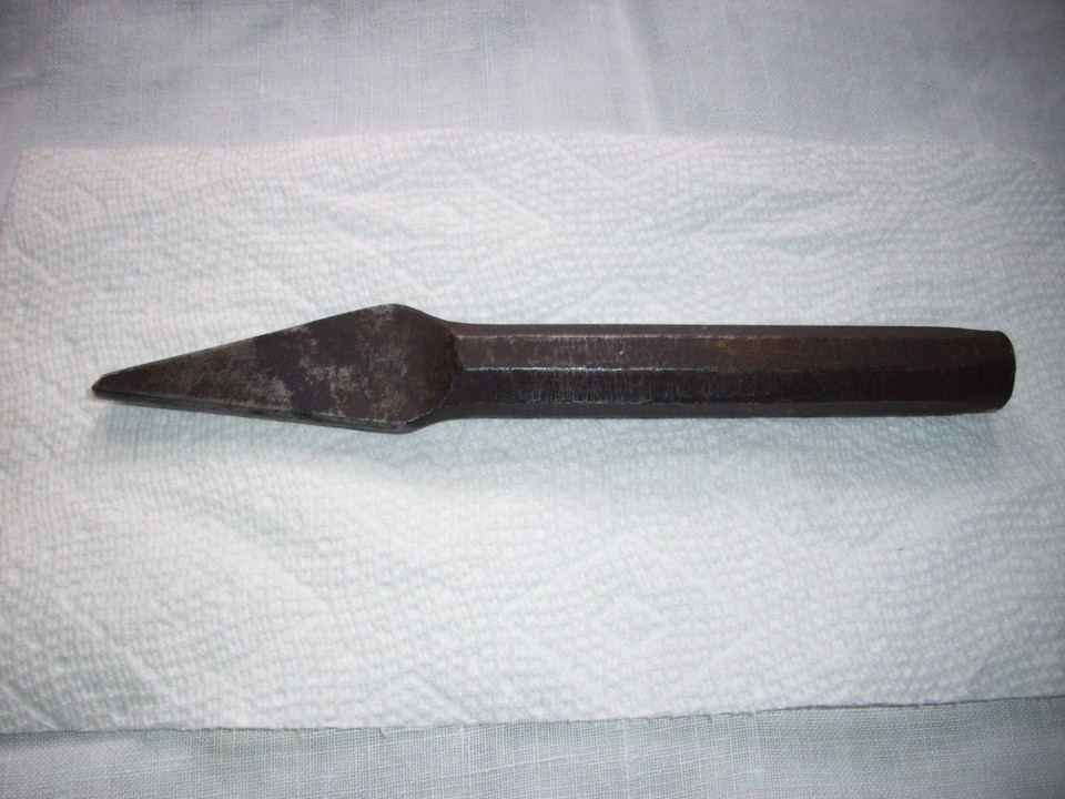 Vintage 8-1/2" Cape Chisel, cold steel, 3/4" dia, sharpened, ready for ...
