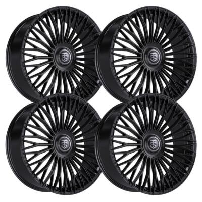 (Set-4) TIS 507B 22X9 5X115/5X120 15mm Gloss Black Wheels Rims 22 Inch ...