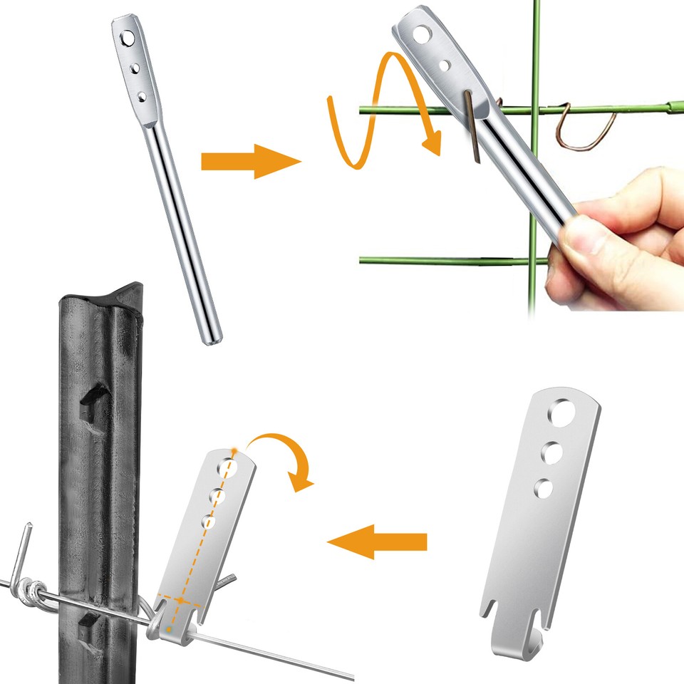 Fence Wire Twister for T Post Clips Strong Wire Fence Tensioning ...