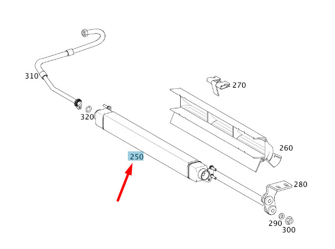 Mercedes-Benz E W211 AMG Transmission Oil Cooler A2115010201 | Genuine OEM