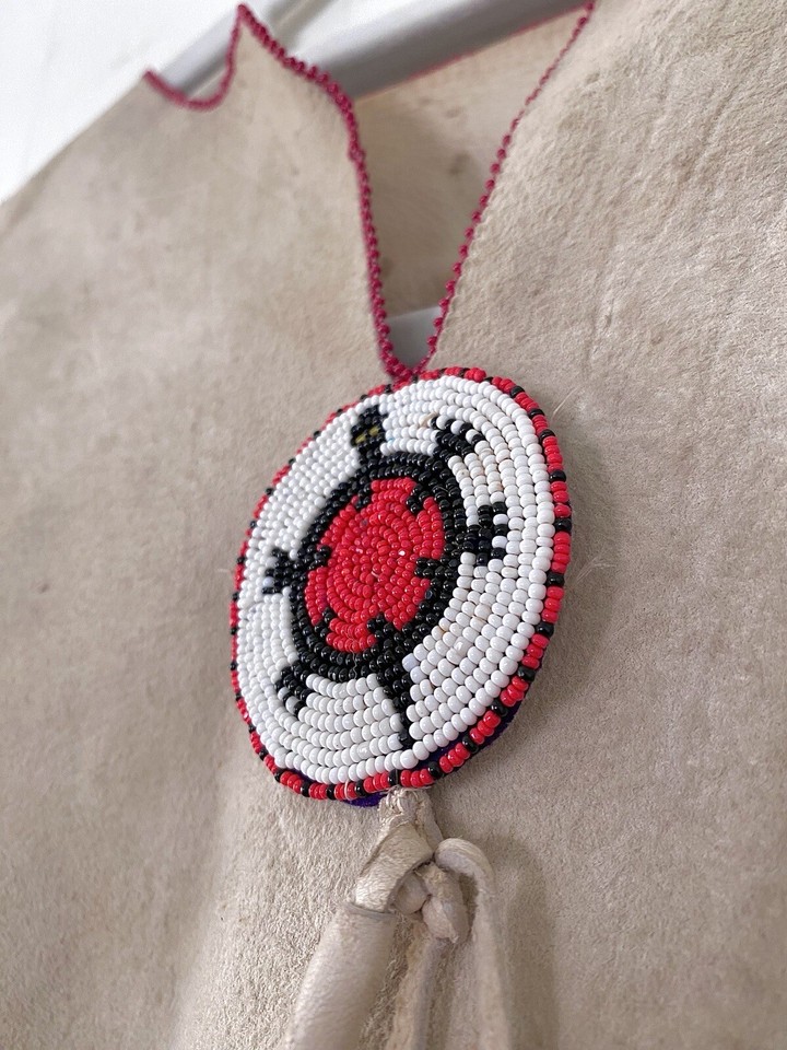 Vintage Native American Beaded Dance Powwow Regalia With Abalone Shells ...