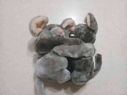 Dakin Vintage Plush Hugging Mice Mouse Grey 10" | eBay