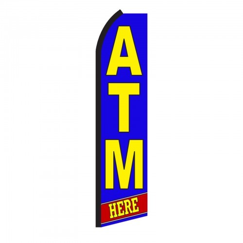 ATM HERE - Advertising SignSwooper Feather Banner Flag & Pole Only | eBay