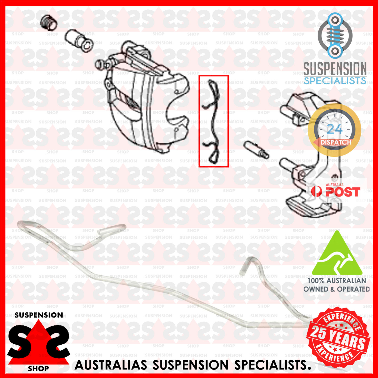 Spring, Disc Brake Pad Suit MERCEDES-BENZ C-Class C 200 T Kompressor ...