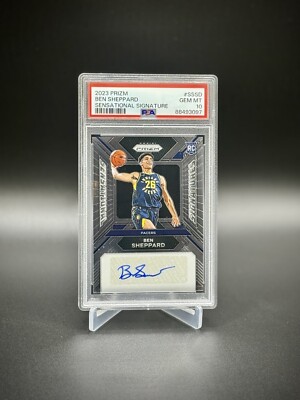 Ben Sheppard 2023-24 Panini Prizm Sensational Signatures PSA 10 Rookie ...