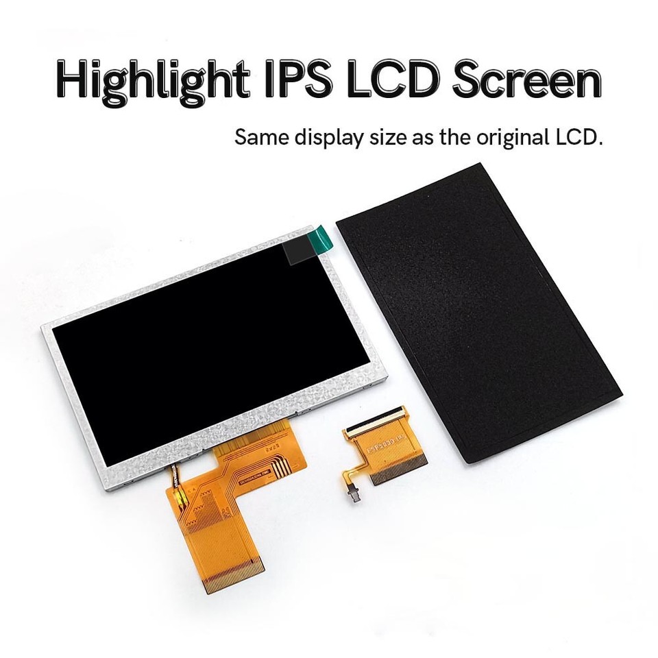 High Backlight IPS Screen Kit With Cable 500/1000 Luminance For PSP ...