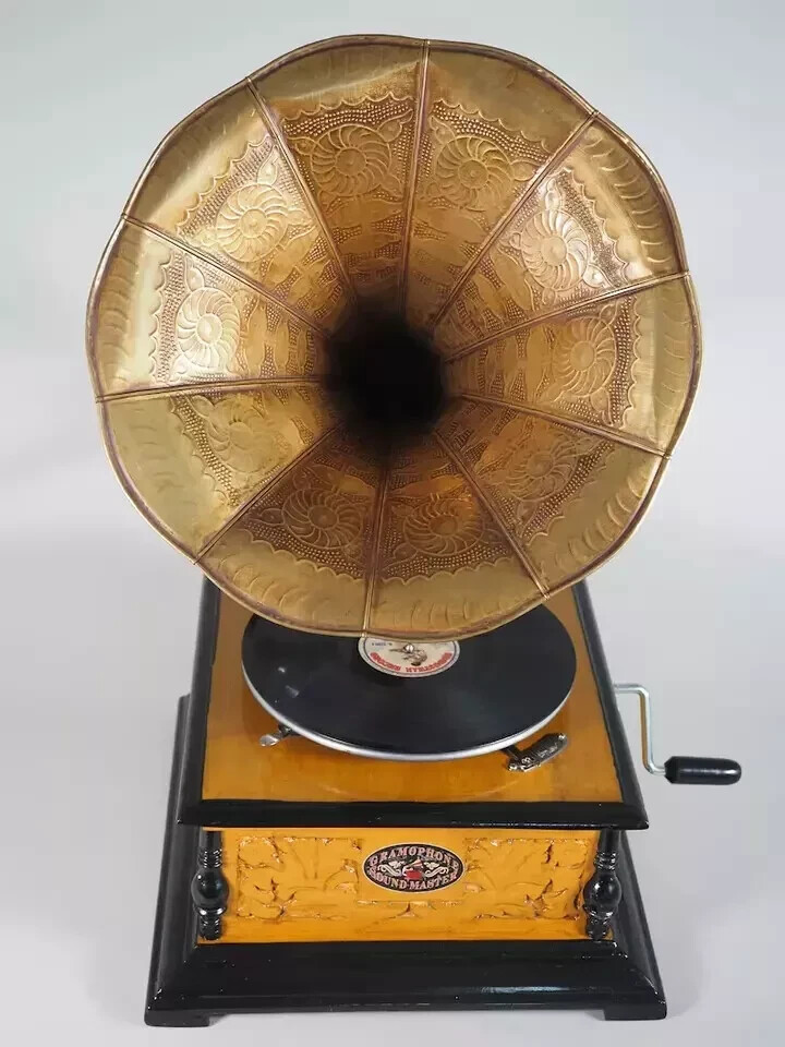 Antique HMV Gramophone Fully Functional Working Phonograph, win-up ...