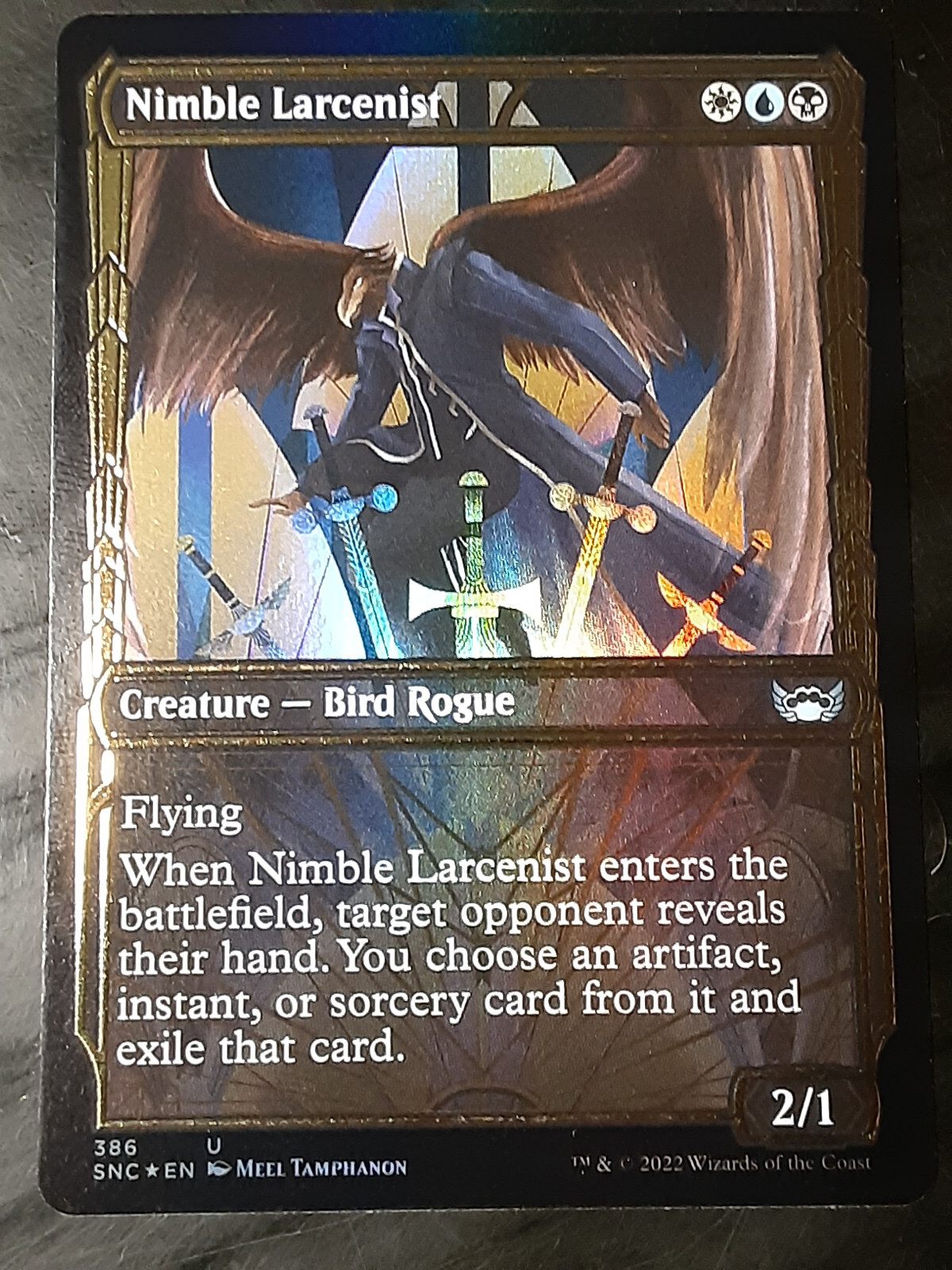 Nimble Larcenist Gilded FOIL , Streets of New Capenna , NM ,MTG, FREE ...