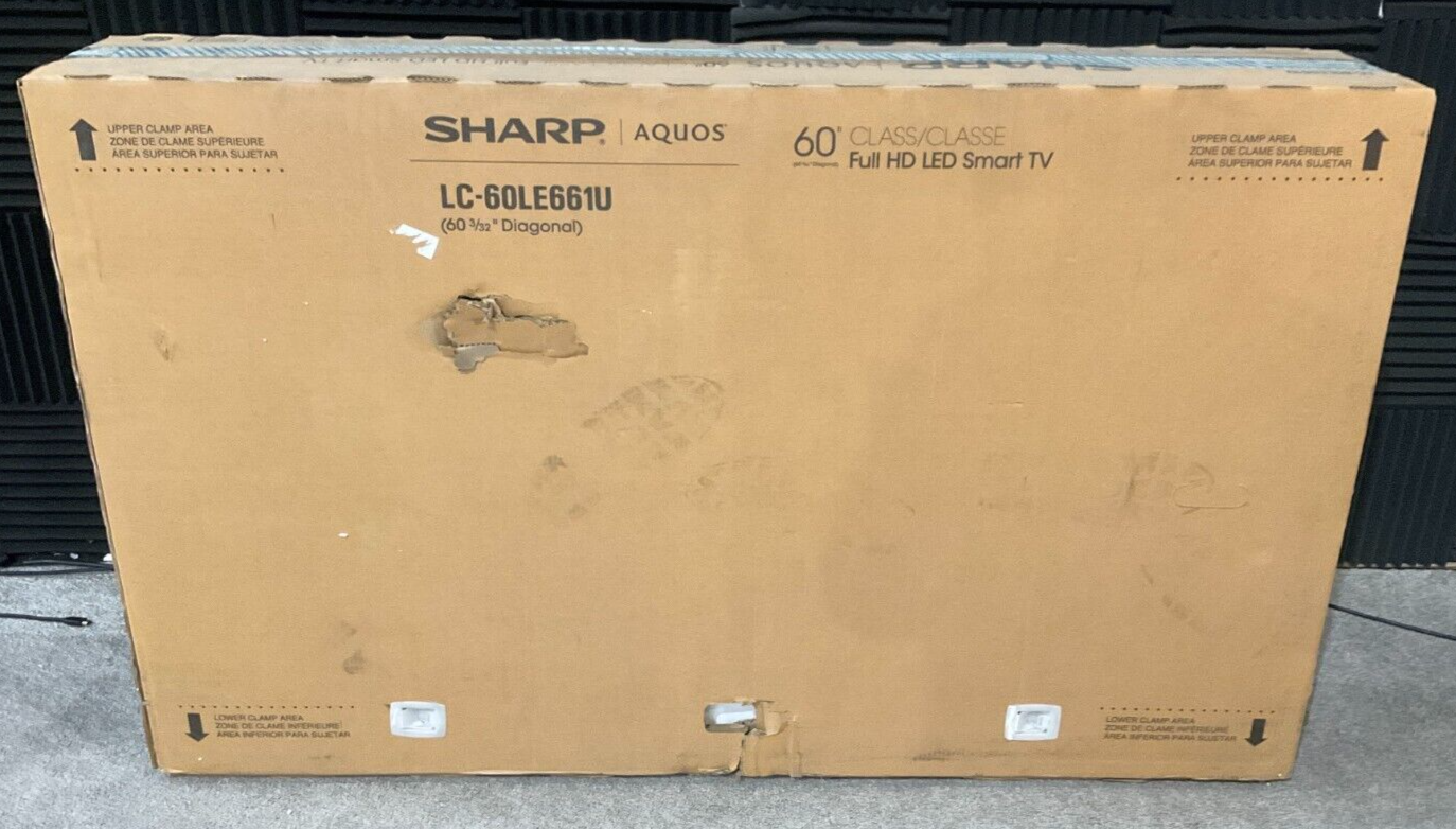 Sharp AQUOS LC-60LE661U 60" LCD TV 1080p LC60LE661U ️️ ️️ NEW! Open Box ...