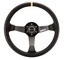 SPARCO R345 350MM LEATHER STEERING WHEEL W/ YELLOW STRIPE RACING TRACK ...