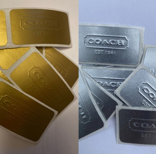 🎁NEW AUTHENTIC COACH 12 GOLD & SILVER STICKERS Gift Wrap Purse Handbag ...