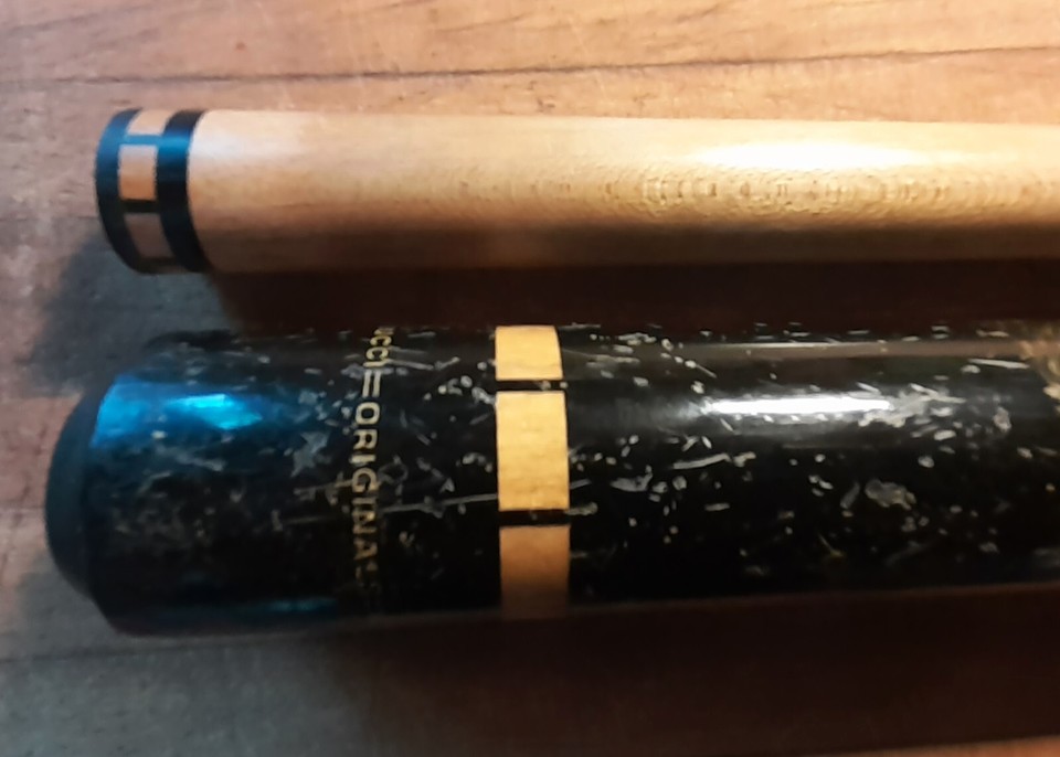 Classic 1980s Meucci Originals Pool Cue - 2pc, 19oz, 58 inches, Gold ...