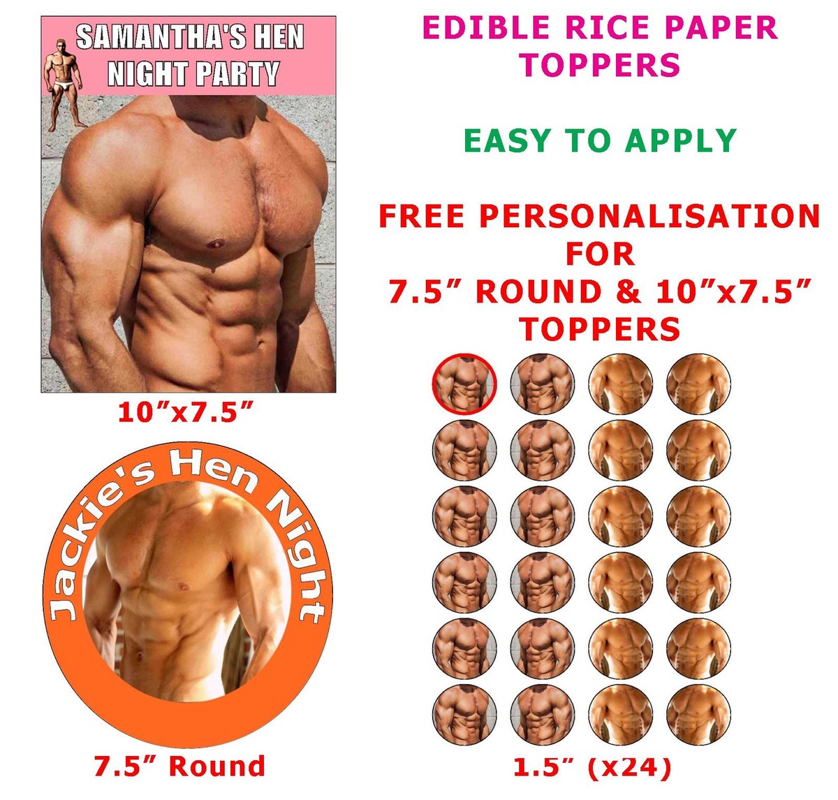 Muscle Man Party Cakes