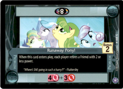 My Little Pony CCG Crystal Games MLP Enterplay Runaway Pony! #185C | eBay