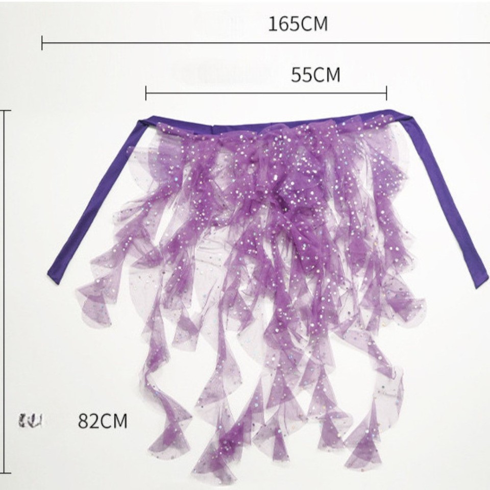 Lady Wrap Dancewear Belly Dance Skirt Costumes Hip Scarf Belt Shiny ...