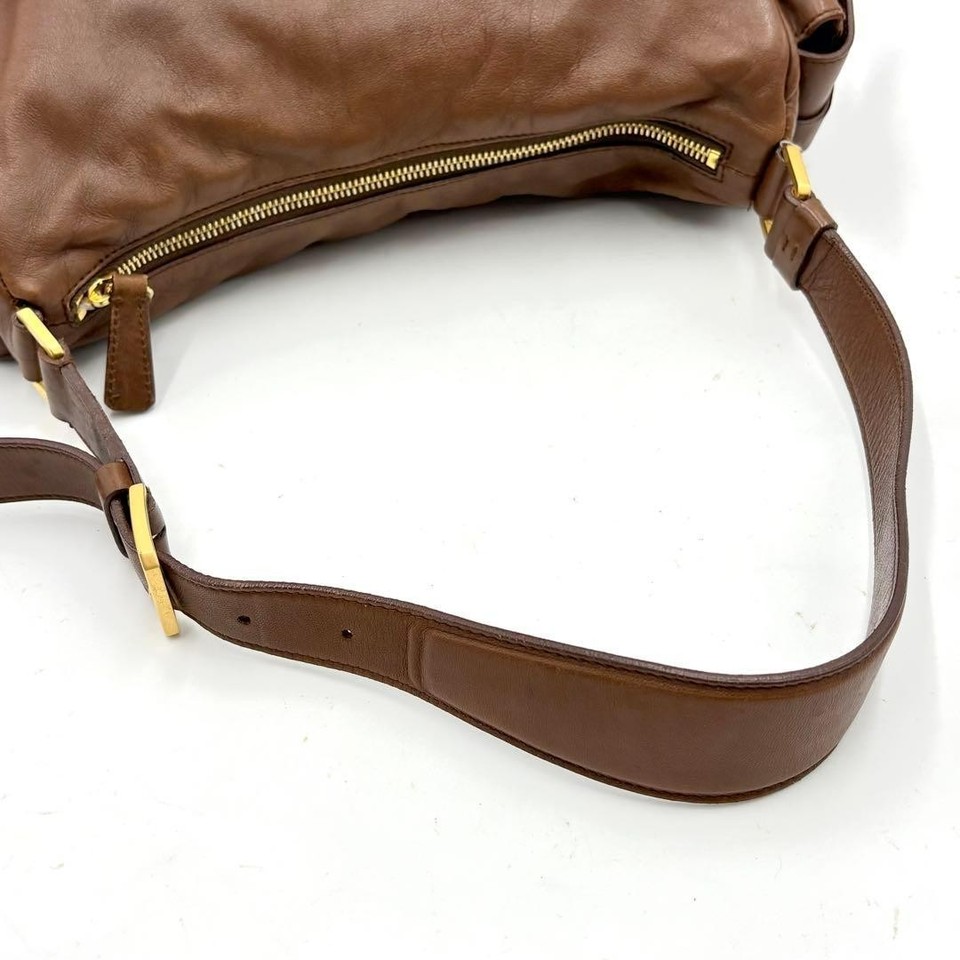 Authentic Jil Sander Side Pocket Leather Shoulder Bag Brown 2Y2563 | eBay