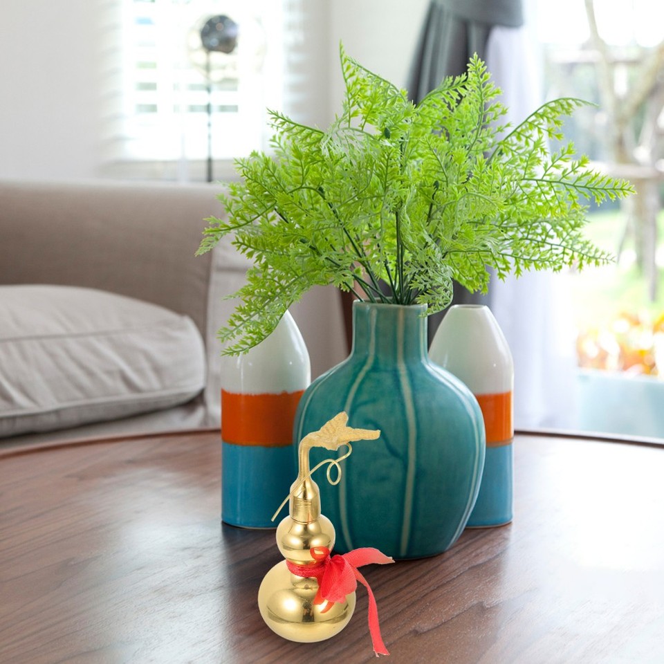 Copper Gourd Adornment Wealth Luck Gourd Statue Collectible Craft ...