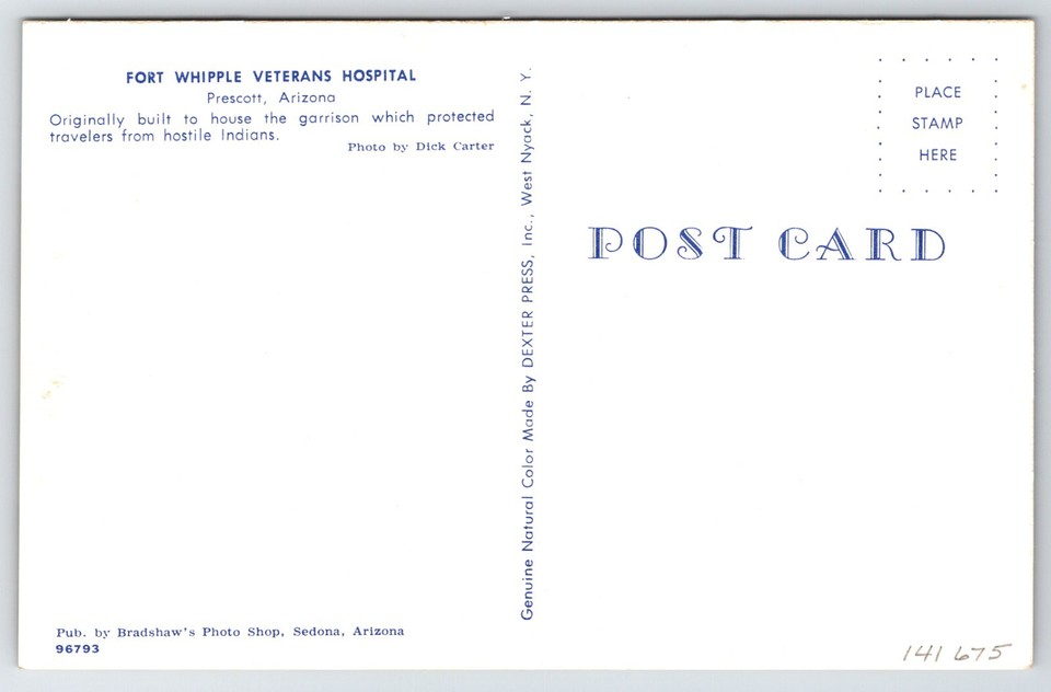 Postcard Aerial View Fort Whipple Veterans Hospital Prescott Arizona | eBay