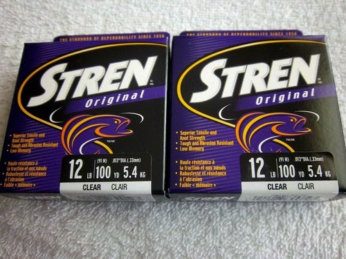 4-Box's-Stren Original Clear 100 Yards 12-lb Test Monofilament Fishing ...