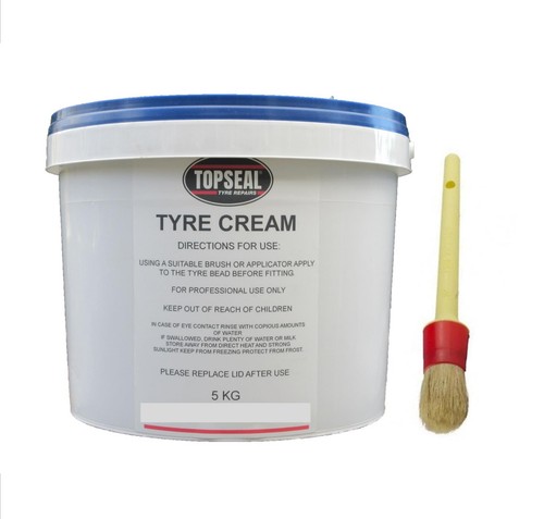 Tyre Fitting Cream Tyre Soap Premium Lubricant 5kg Tub With Paste Brush | eBay