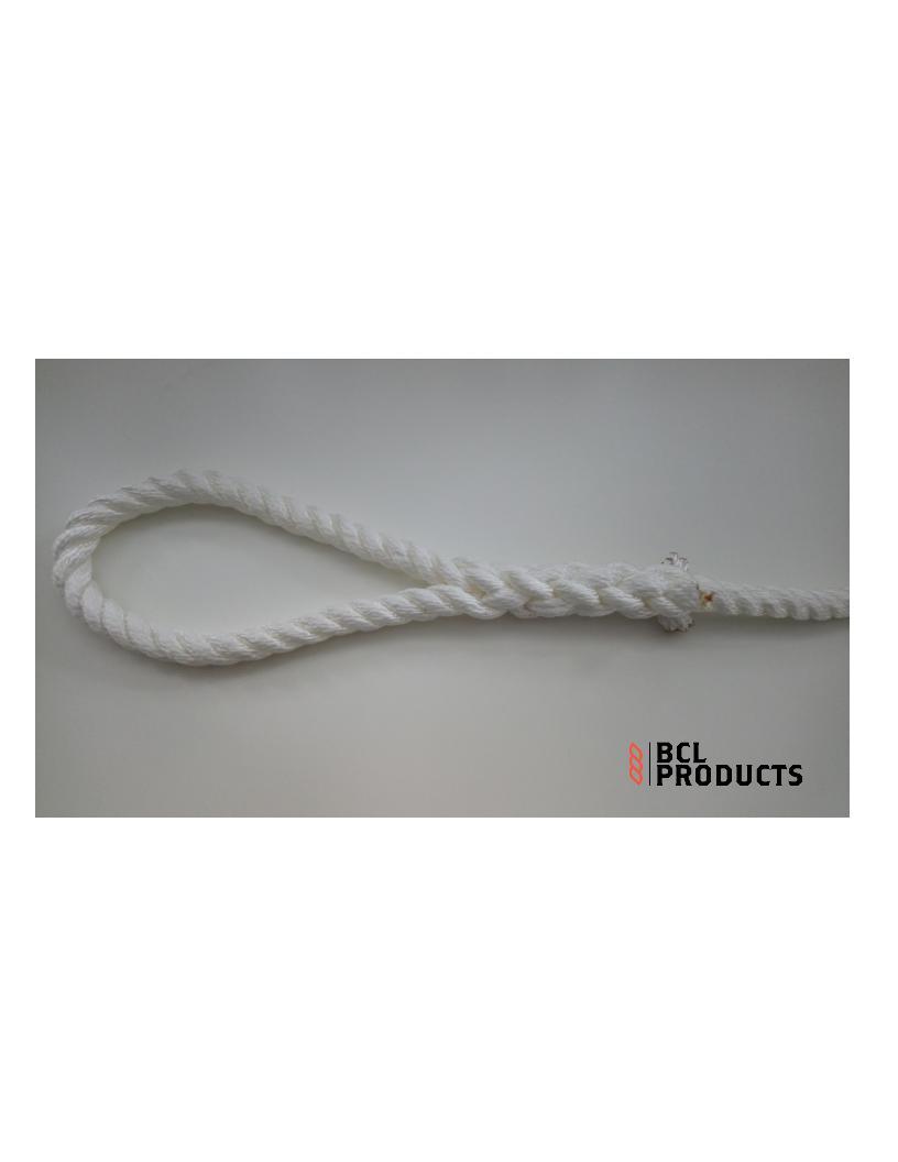 12mm Nylon Rope Mooring Strop - 3 Strand Nylon - S/S Shackle - Choose ...