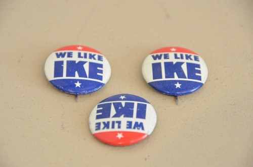 1950s Campaign "WE LIKE IKE" Eisenhower Button | eBay