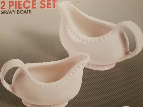 Two piece gravy holder set.16 oz Gravy Boats Table Dinner Holiday Party ...