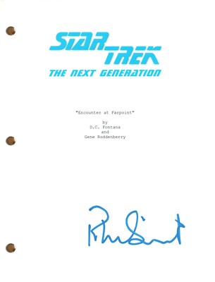 Patrick Stewart Signed Autograph STAR TREK TNG Pilot Script Full ...