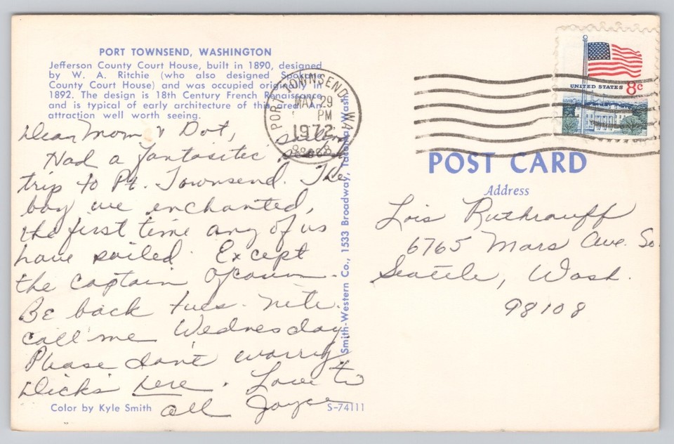 Port Townsend Washington, Jefferson County Court House, Vintage ...
