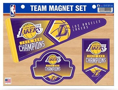 Los Angeles Lakers 2020 Champions Multi Die Cut Magnet Sheet Heavy Duty ...