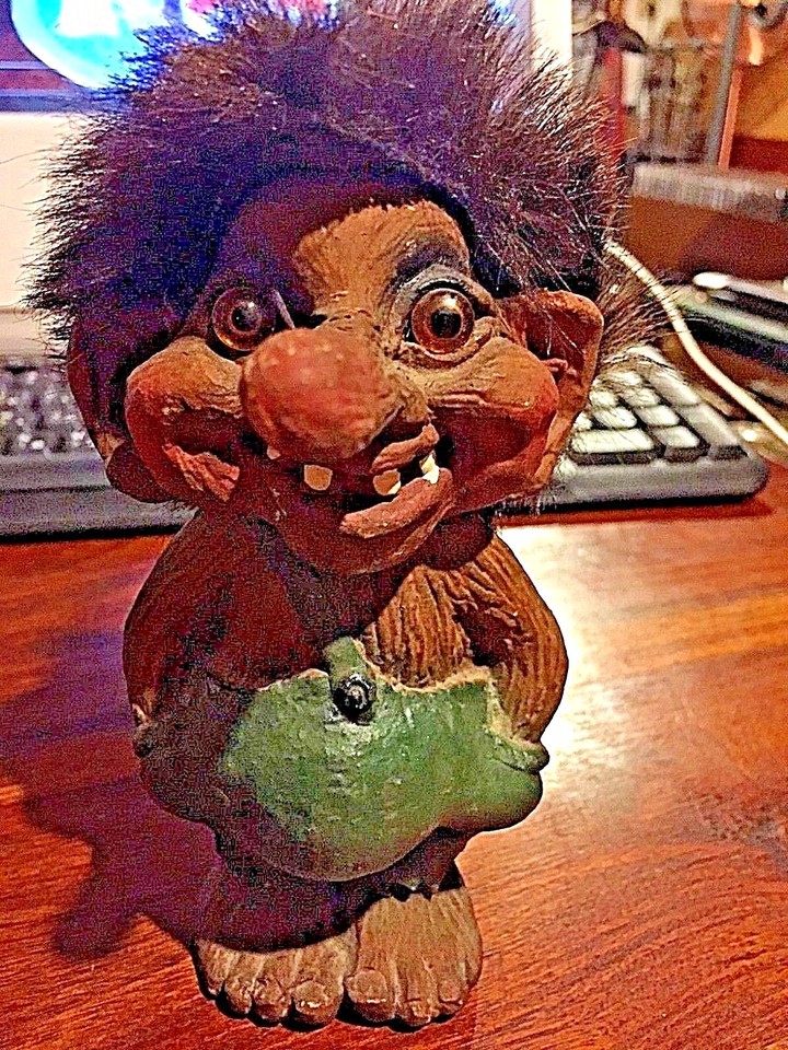 BIG SIZE VINTAGE 1960-1970 NORWEGIAN NYFORM TROLL 15cm NY FORM NORWAY ...
