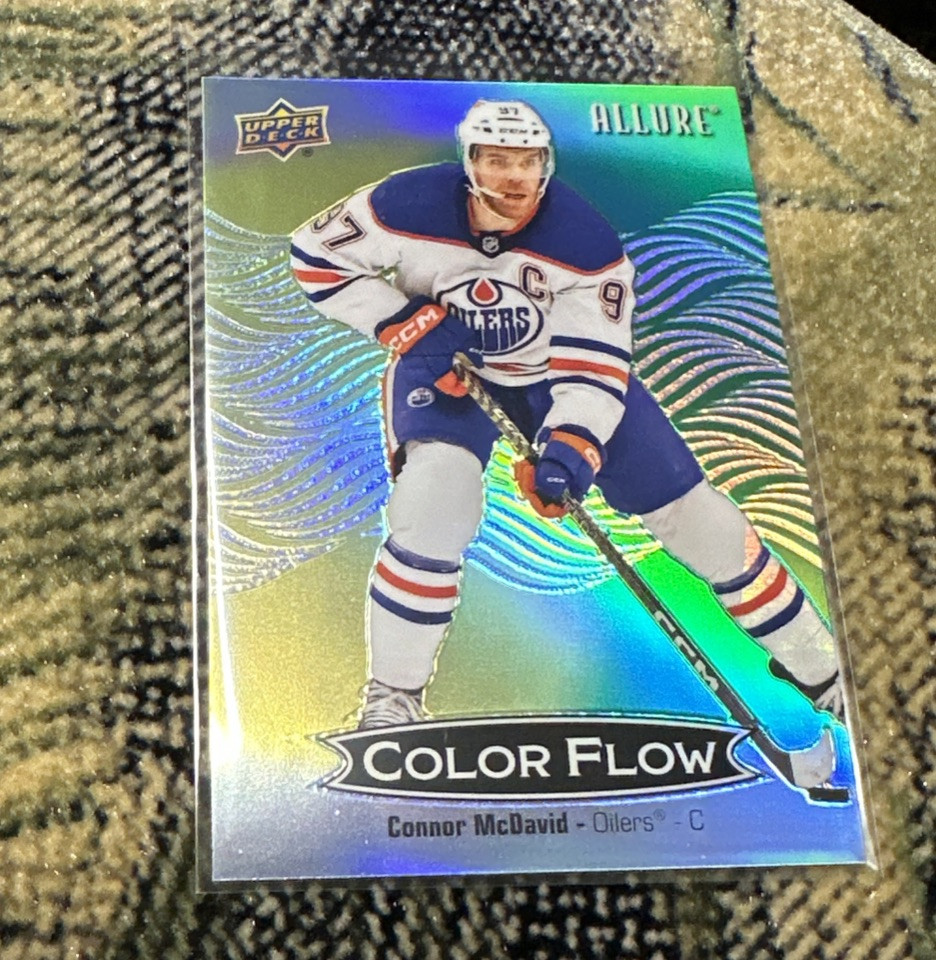 2024-25 UD Allure Connor McDavid YELLOW-GREEN Color Flow! #CFL-18 ...