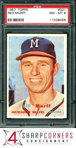 1957 TOPPS #321 RED MURFF RC BRAVES PSA 8 | eBay