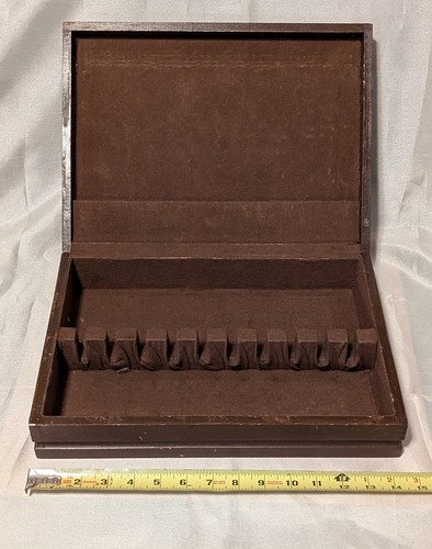 Simple Tarnish-Proof Wood Silverware Storage Chest service for 12 | eBay
