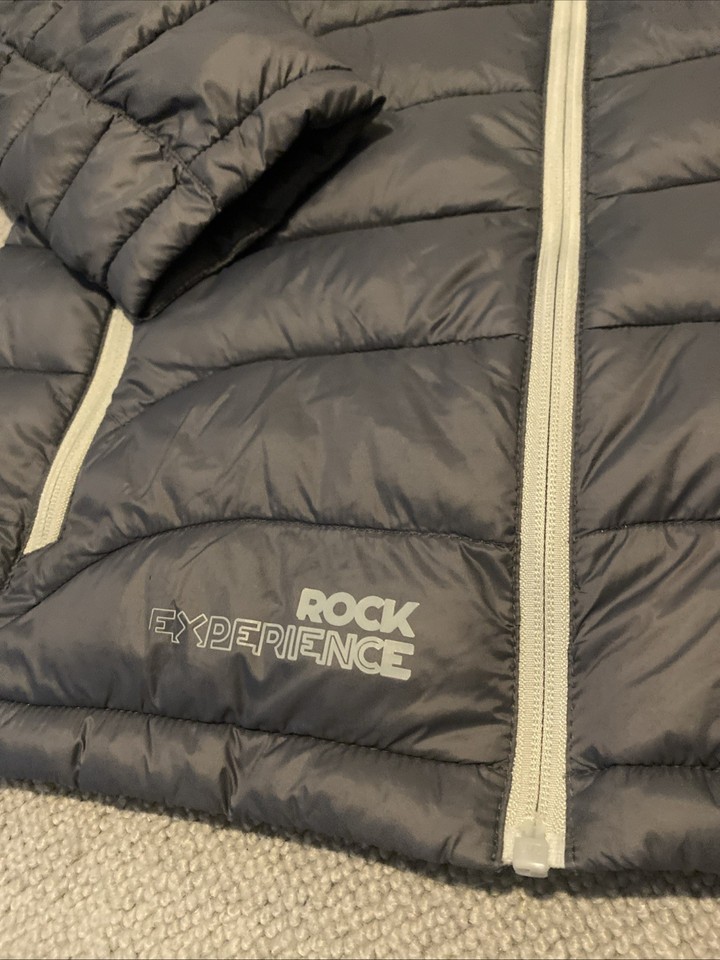Ladies Rock Experience Light Weight Hooded Jacket Grey Size Small Vgc ...