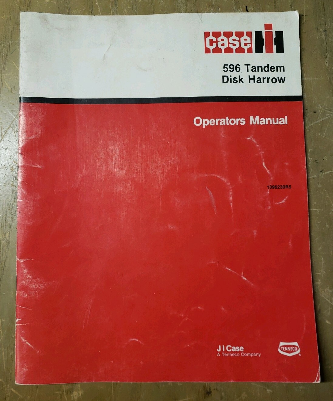 CASE IH 596 TANDEM DISK HARROW OPERATORS MANUAL 1096230R5 #1J-2440-Y21 ...
