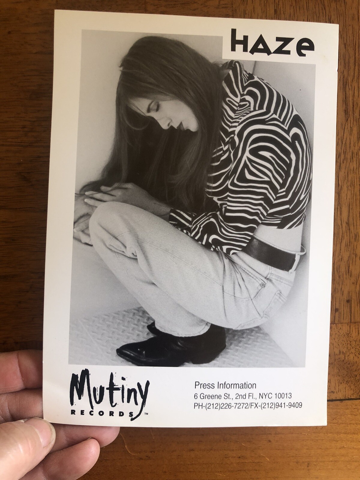 Singer & Musician Haze Original Vintage 5x7 Press Photo - Mutiny ...