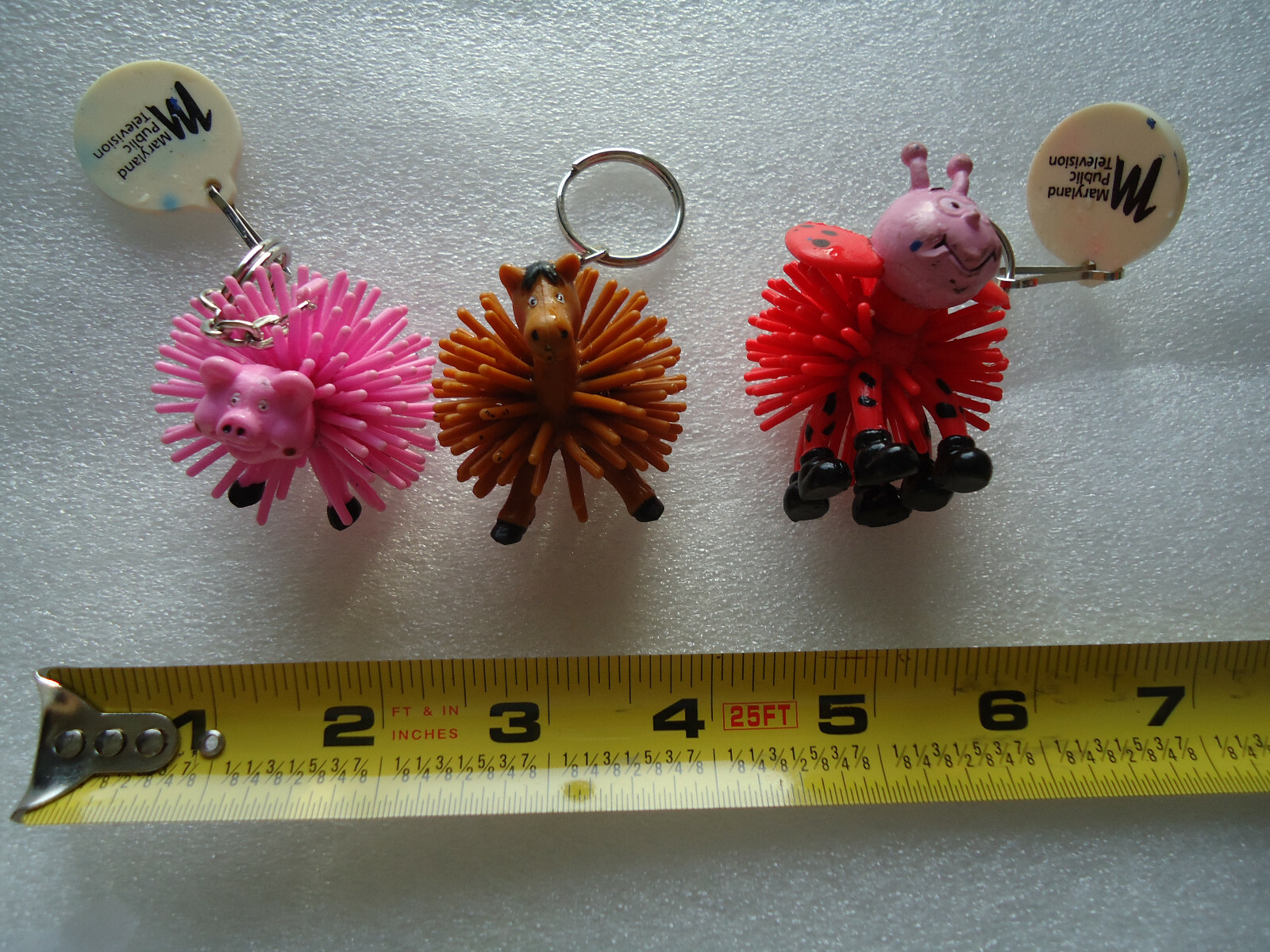 Lot of 3 Spiky Keychains. From Maryland Public TV mem. | eBay