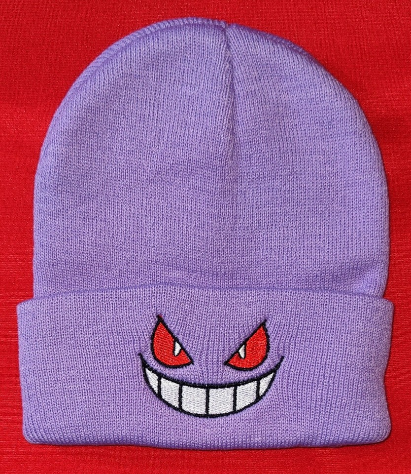 🔥 GENGAR KNIT PURPLE GHOST BEANIE / SKULLY / HAT / CAP UNISEX KIDS ...