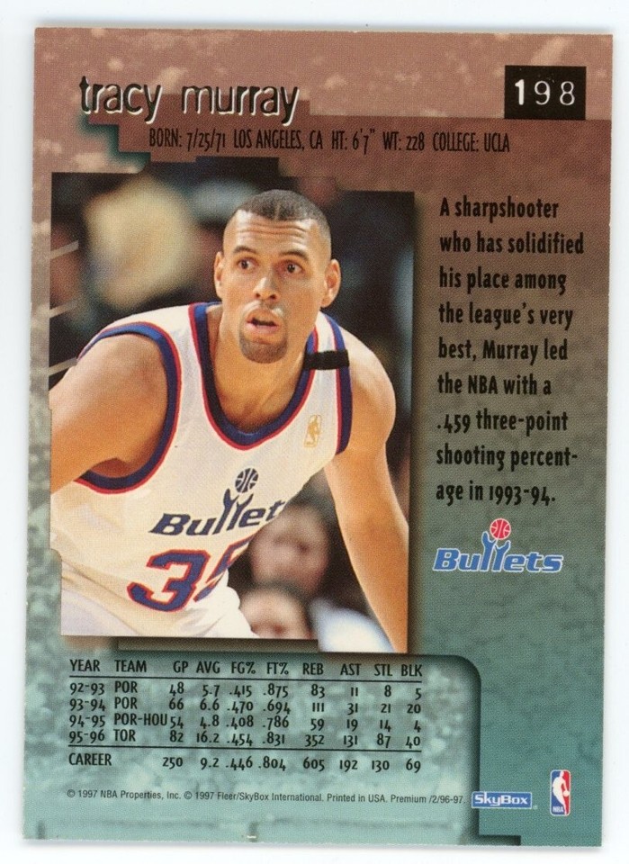1996-97 Skybox Premium Tracy Murray #198 | eBay