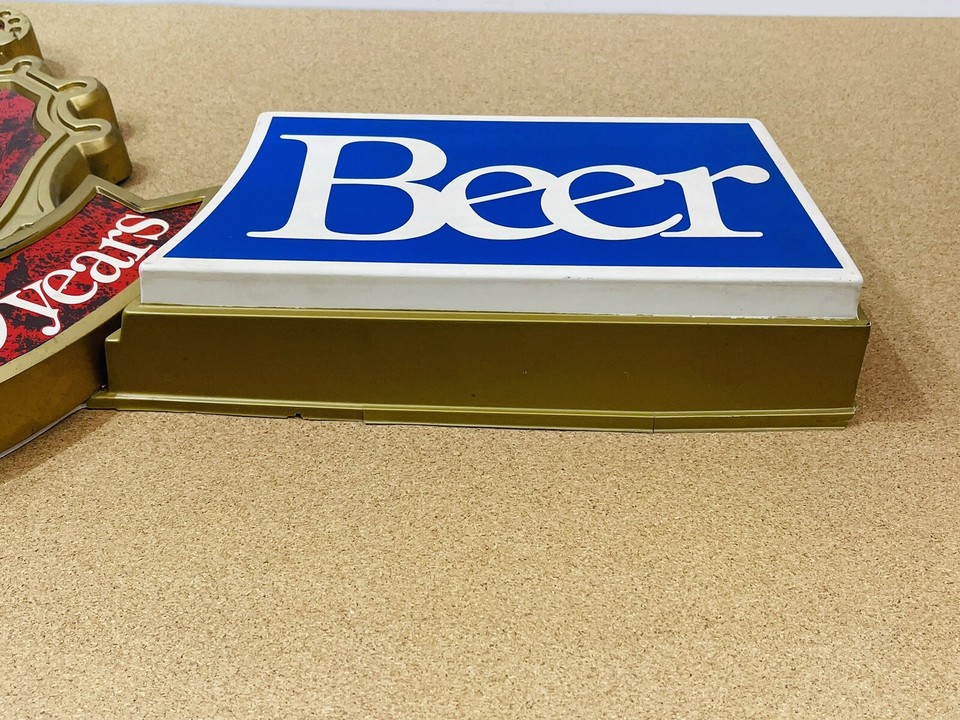 Rare Vintage Stroh's Beer Lions Crest Logo Lighted Sign No Light 39” X ...