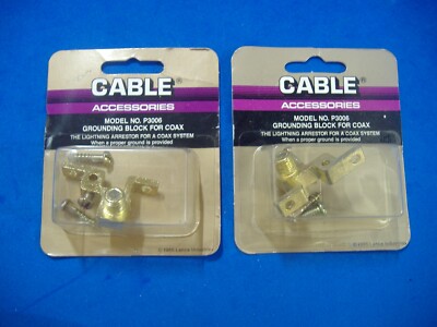 LOT OF TWO GROUNDING BLOCK FOR COAXIAL CABLE RG-6 RG-59 SURGE ...