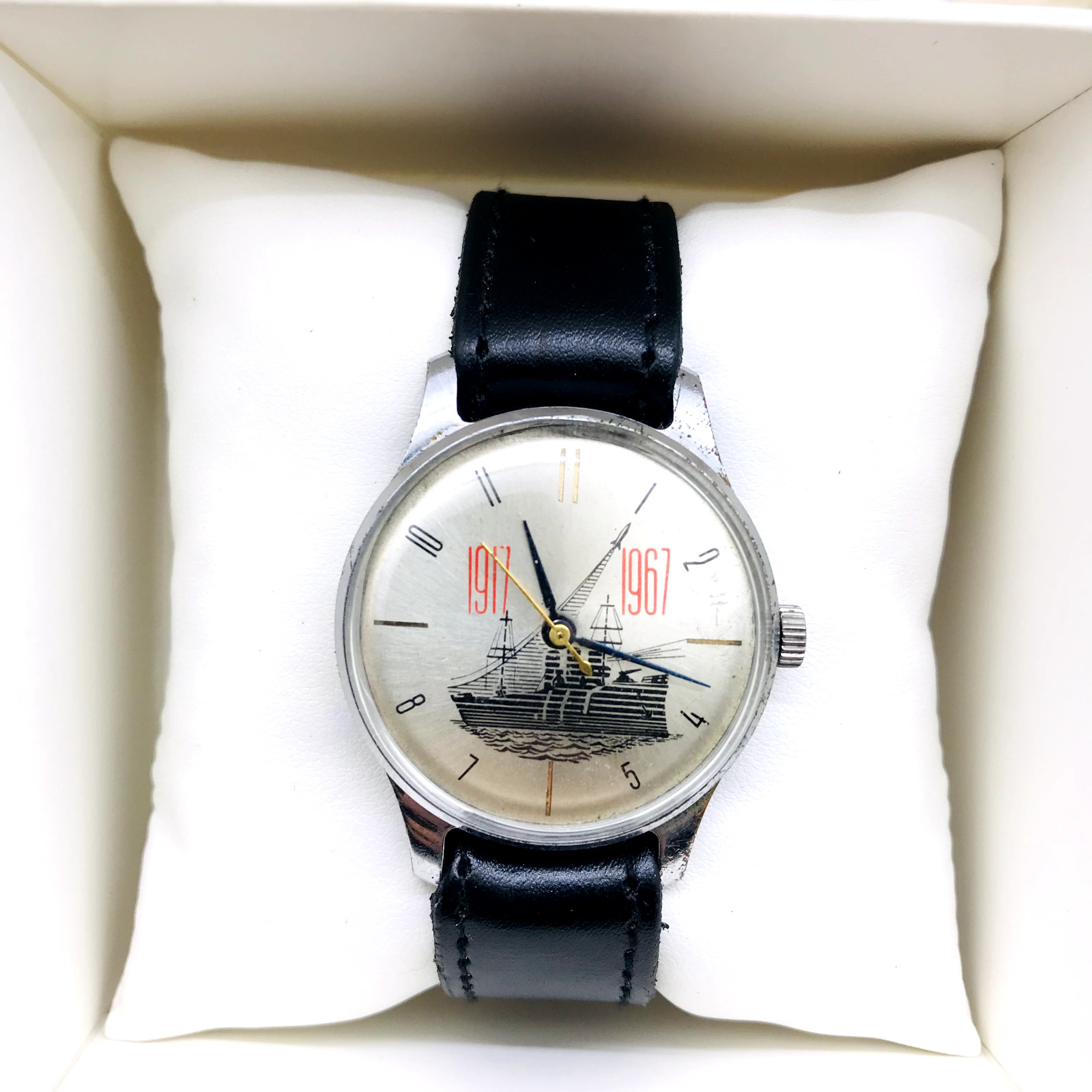 🚢 Rare Pobeda Ship Aurora 1917 -1967 USSR wrist wat… - Gem